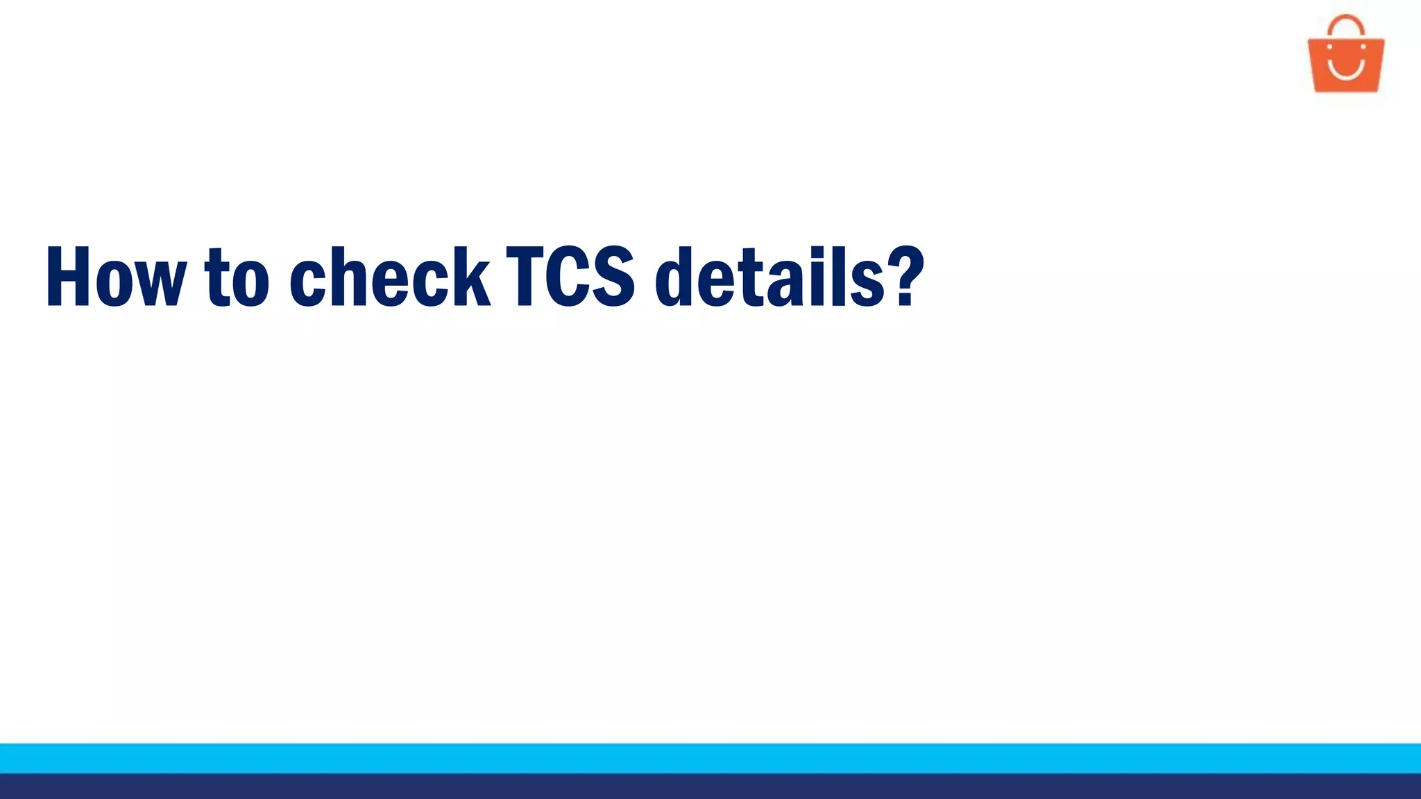 How to check TCS details | PDF
