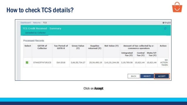 How to check TCS details
