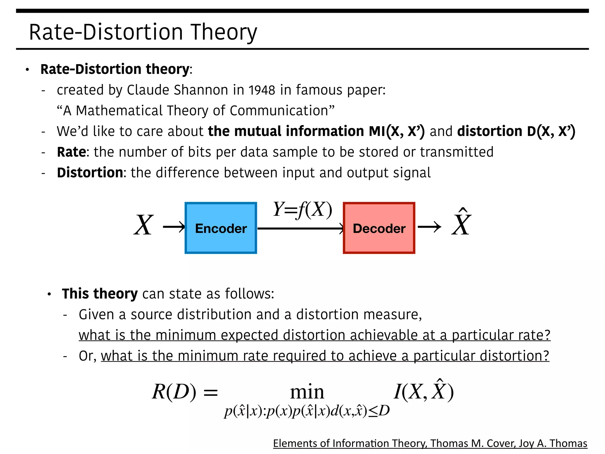 20191215 rate distortion theory and VAEs | PDF
