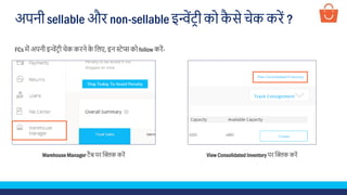 FC - Check your sellable and non sellable inventory - Hindi | PPT