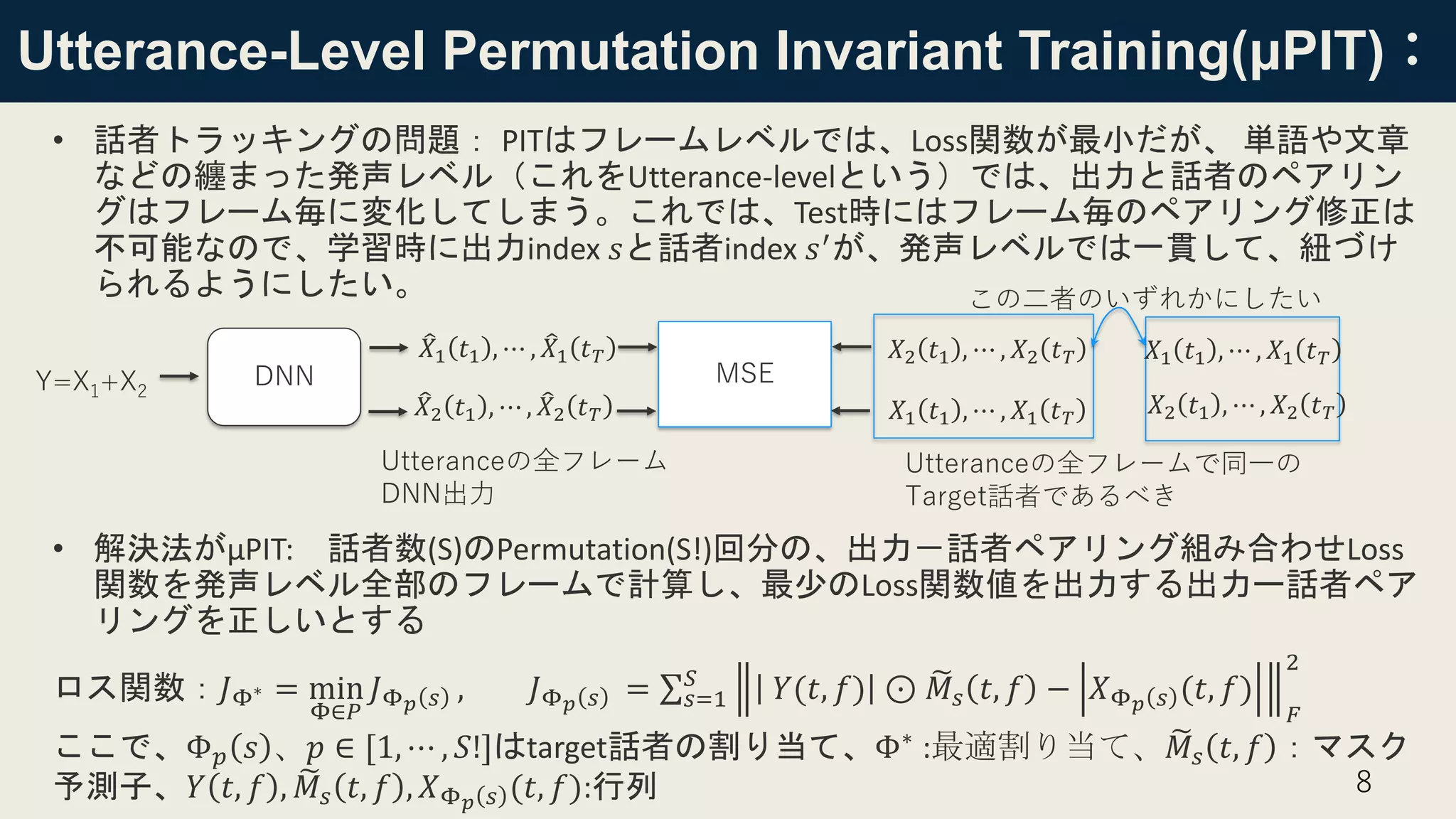 [DL輪読会]Discriminative Learning for Monaural Speech Separation Using Deep Embedding Features | PDF