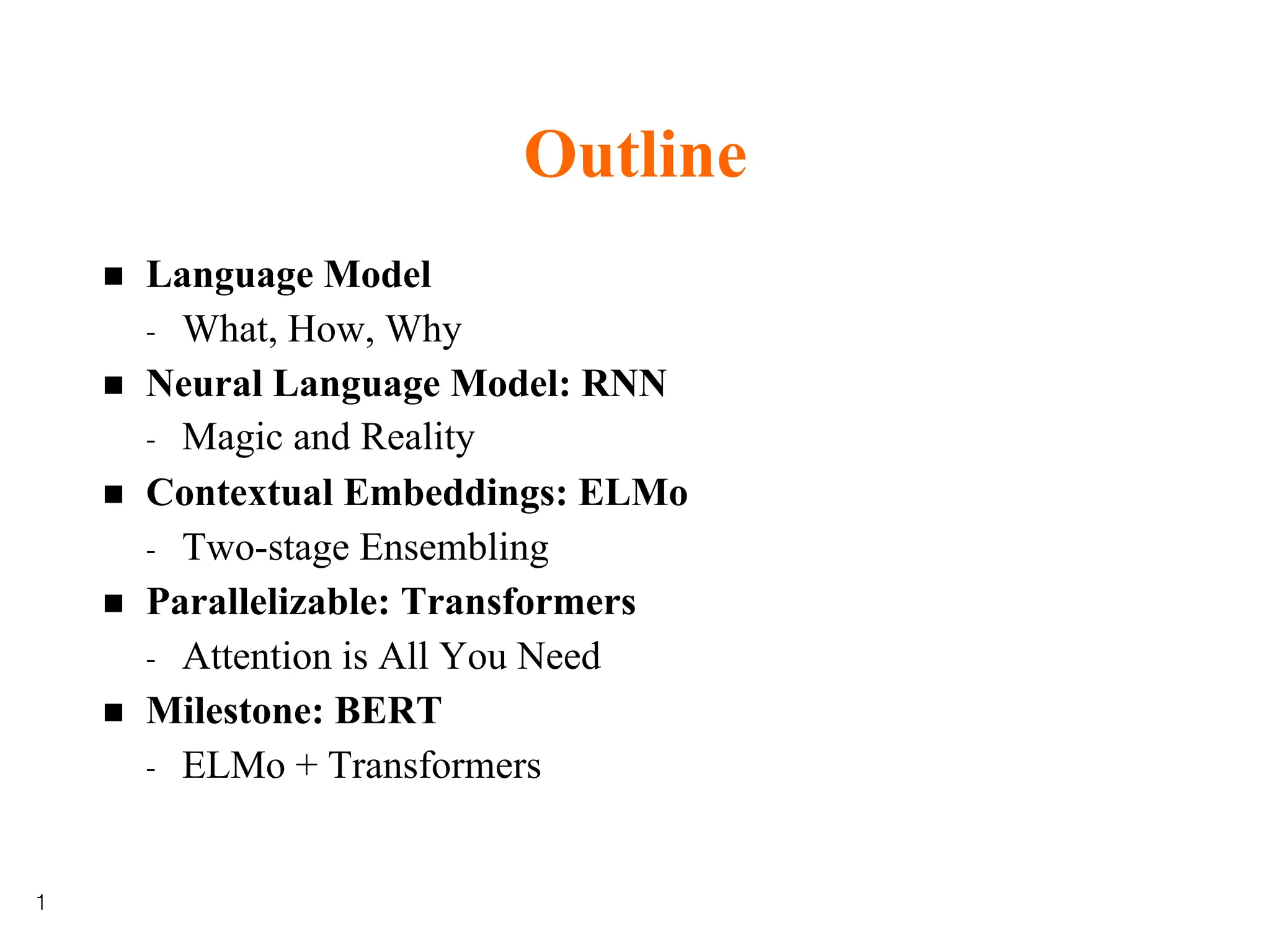 Large Language Models - From RNN to BERT | PDF