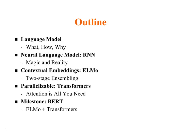 Large Language Models - From RNN to BERT | PDF