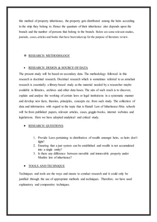 LAW OF INHERITANCE UNDER SHIA SCHOOL (FAMILY LAW) | DOCX