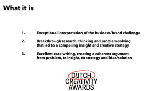 APG x Dutch Creativity Awards - Strategy Lamp | PPT