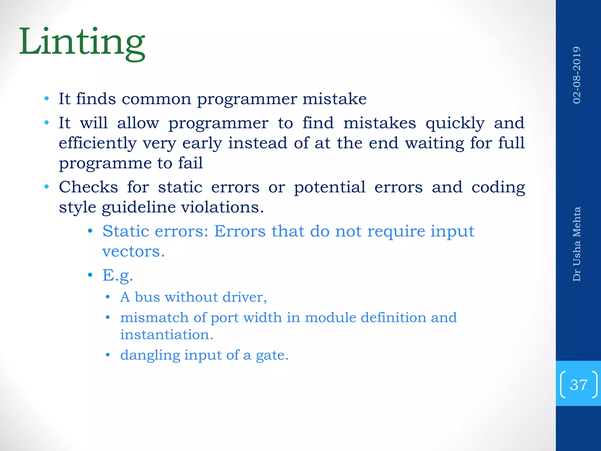 2019 2 Testing And Verification Of Vlsi Designverification Pdf Computer Software And