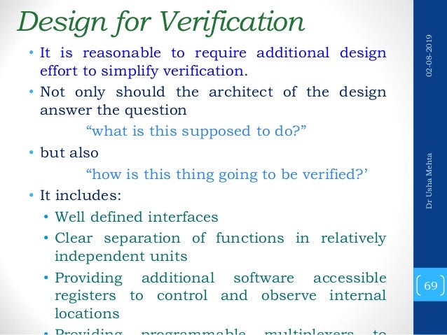2019 2 testing and verification of vlsi design_verification