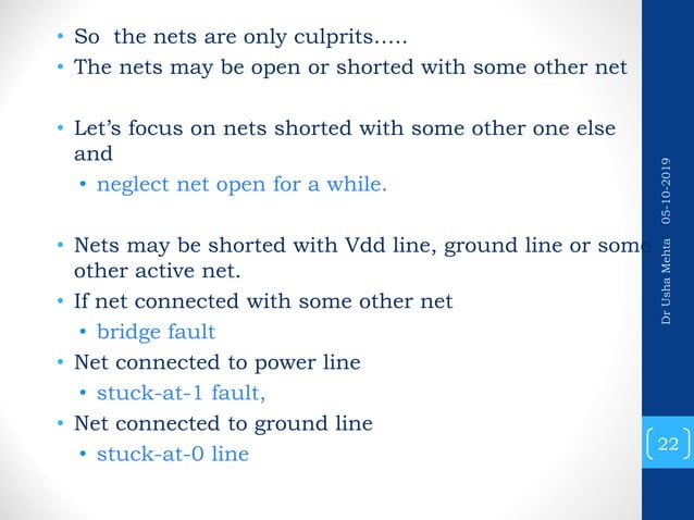 2019 5 Testing And Verification Of Vlsi Designfaultmodeling Pdf