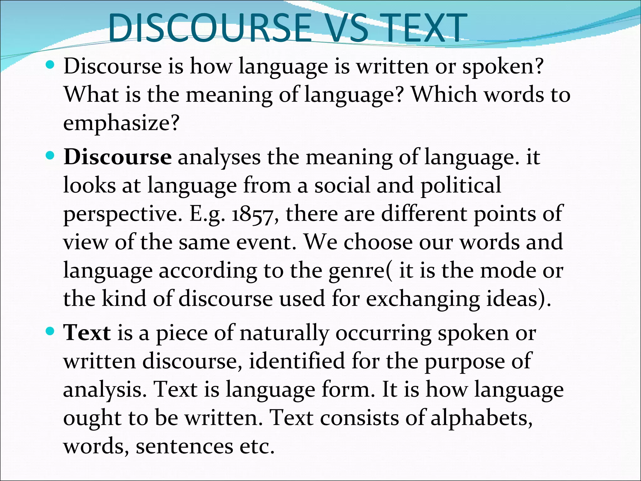 20196306 introduction-to-discourse-analysis | PPT