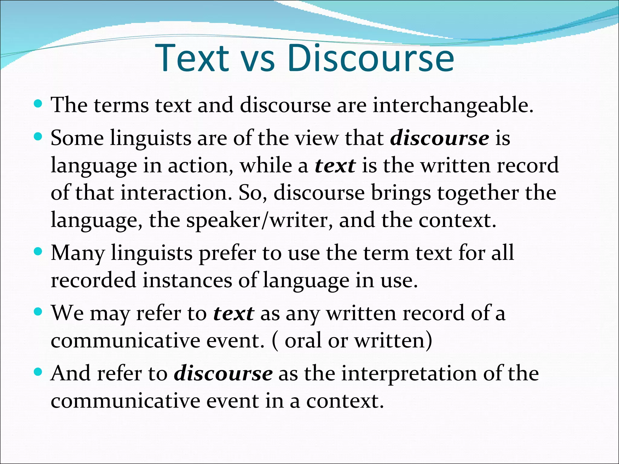 20196306 introduction-to-discourse-analysis | PPT