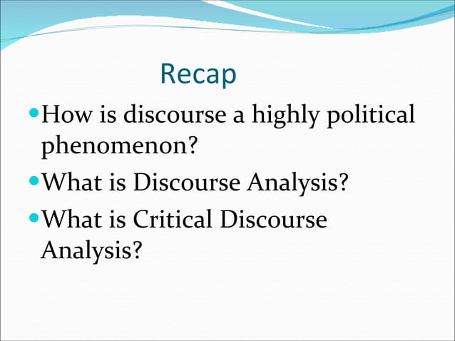 20196306 introduction-to-discourse-analysis | PPT