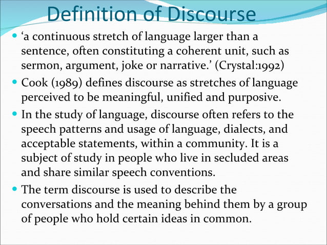 20196306 introduction-to-discourse-analysis | PPT