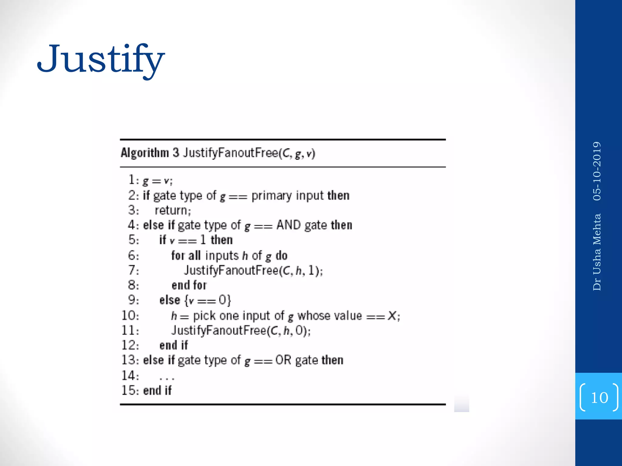 Deterministic Test Pattern Generation D Algorithm Of Atpg Testing Of Vlsi Design Ppt 6533