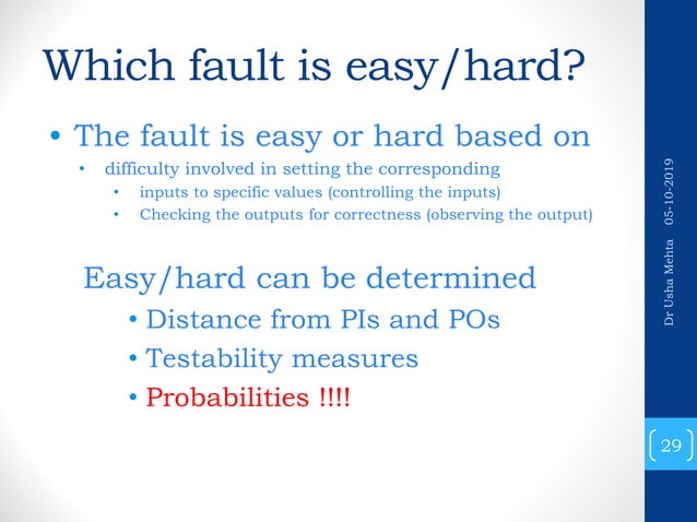 Deterministic Test Pattern Generation ( D-Algorithm of ATPG) (Testing ...