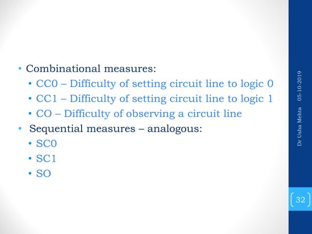 Deterministic Test Pattern Generation D Algorithm Of Atpg Testing Of Vlsi Design Ppt