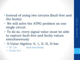 Deterministic Test Pattern Generation ( D-Algorithm of ATPG) (Testing ...