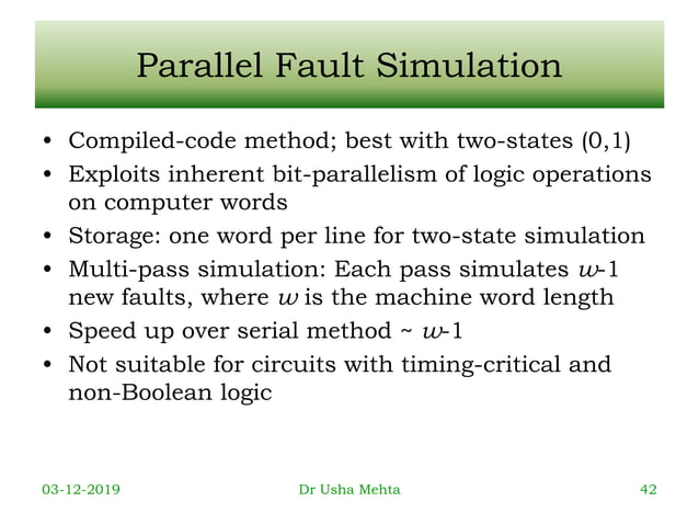 Fault Simulation Testing Of Vlsi Design 5207