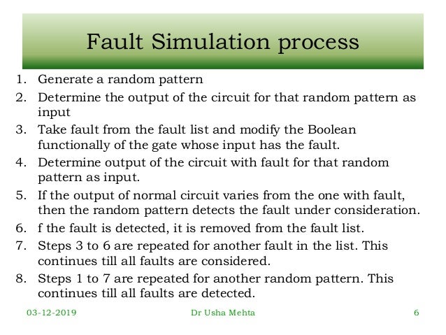 Fault Simulation Testing Of Vlsi Design