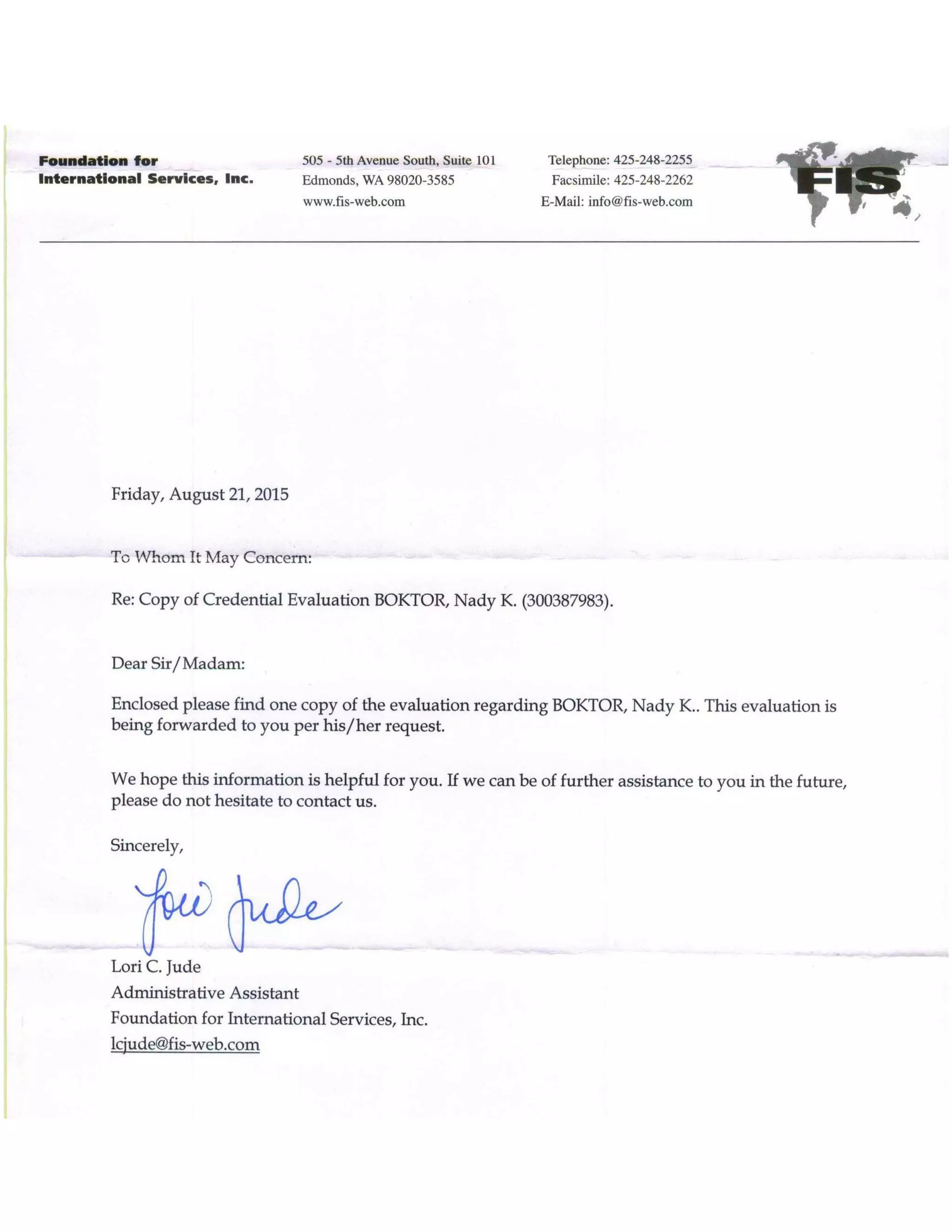 Transcript Evaluation - Boktor | PDF