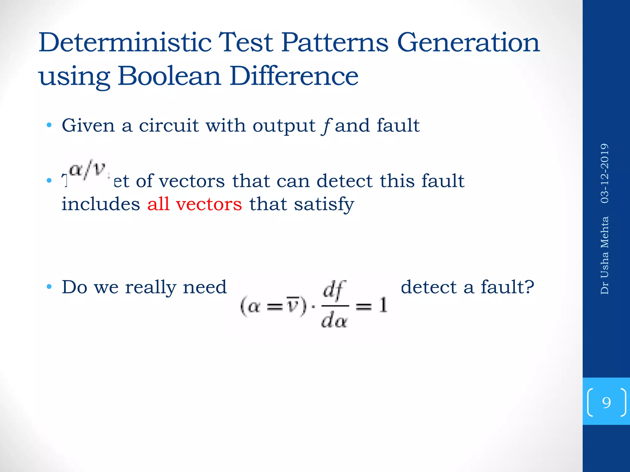 Automatic Test Pattern Generation Testing Of Vlsi Design Ppt