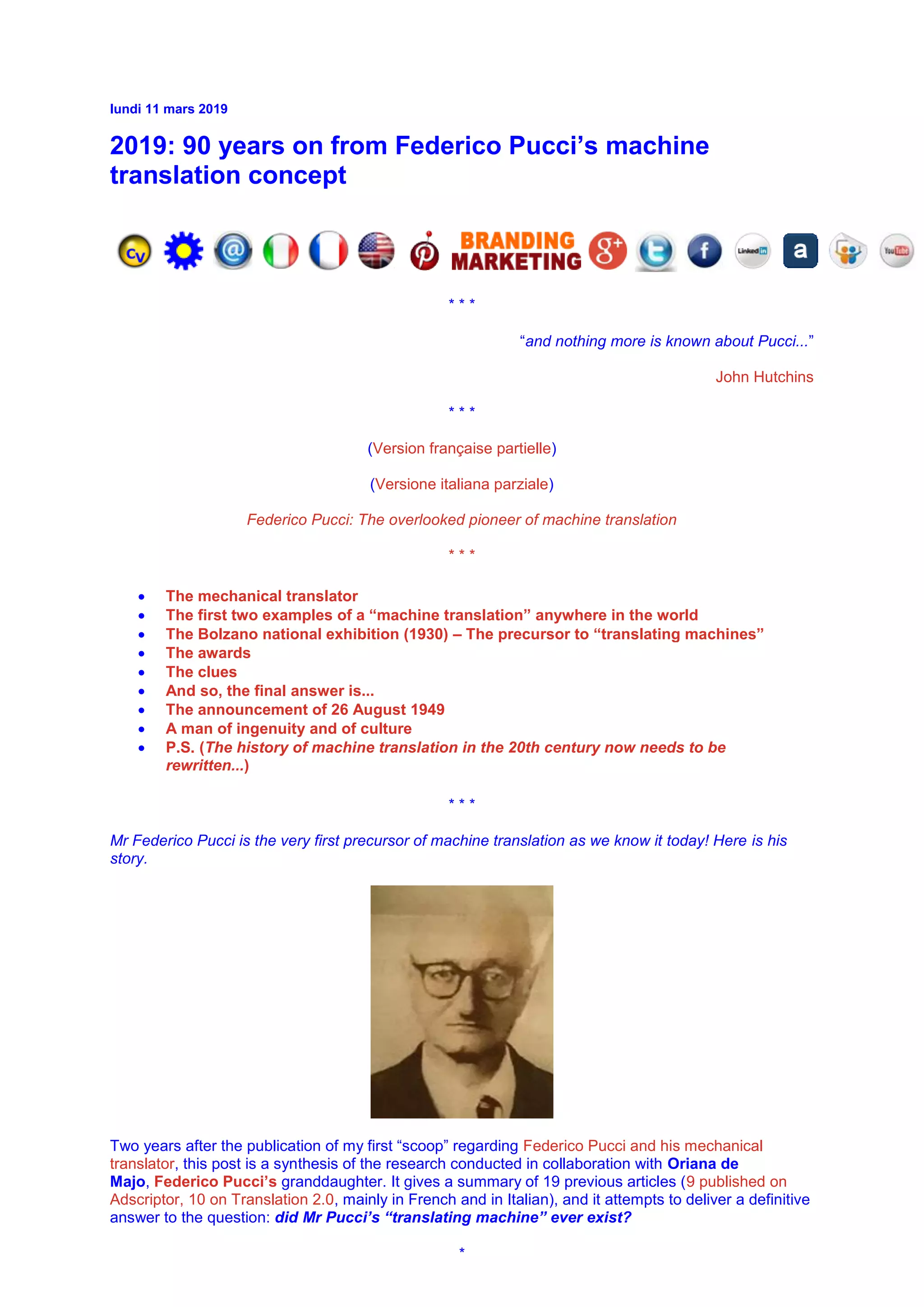 2019: 90 years on from Federico Pucci's machine translation concept | PDF