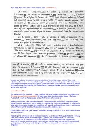 2019: 90 years on from Federico Pucci's machine translation concept ...