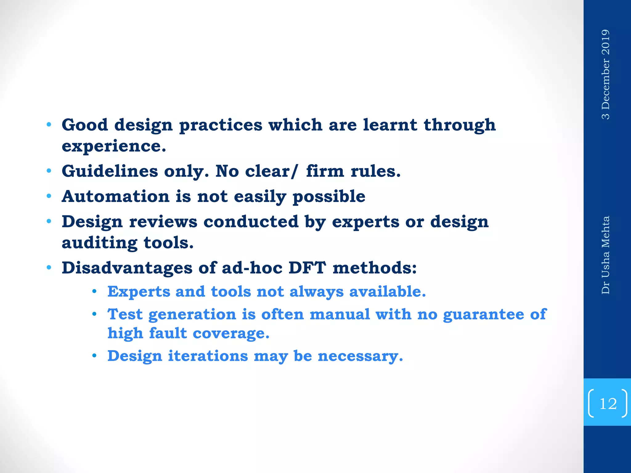 Design For Test Testing Of Vlsi Design Ppt
