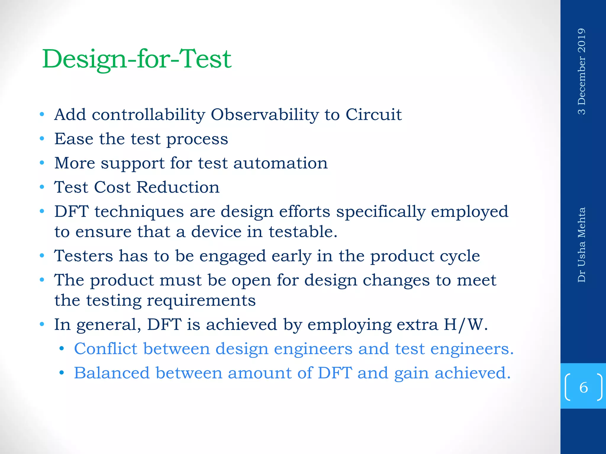 Design-for-Test (Testing of VLSI Design) | PDF