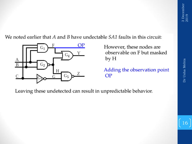 Design For Test Testing Of Vlsi Design Ppt