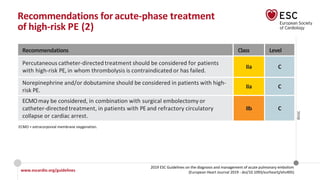 2019 Acute Pulmonary Embolism.pdf, escardio guideline | PDF