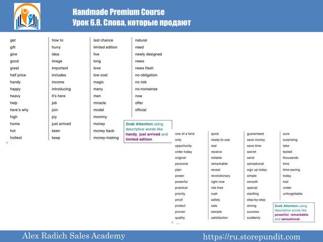 2019 advanced mod_6_lesson_08_words_thatsell | PPT