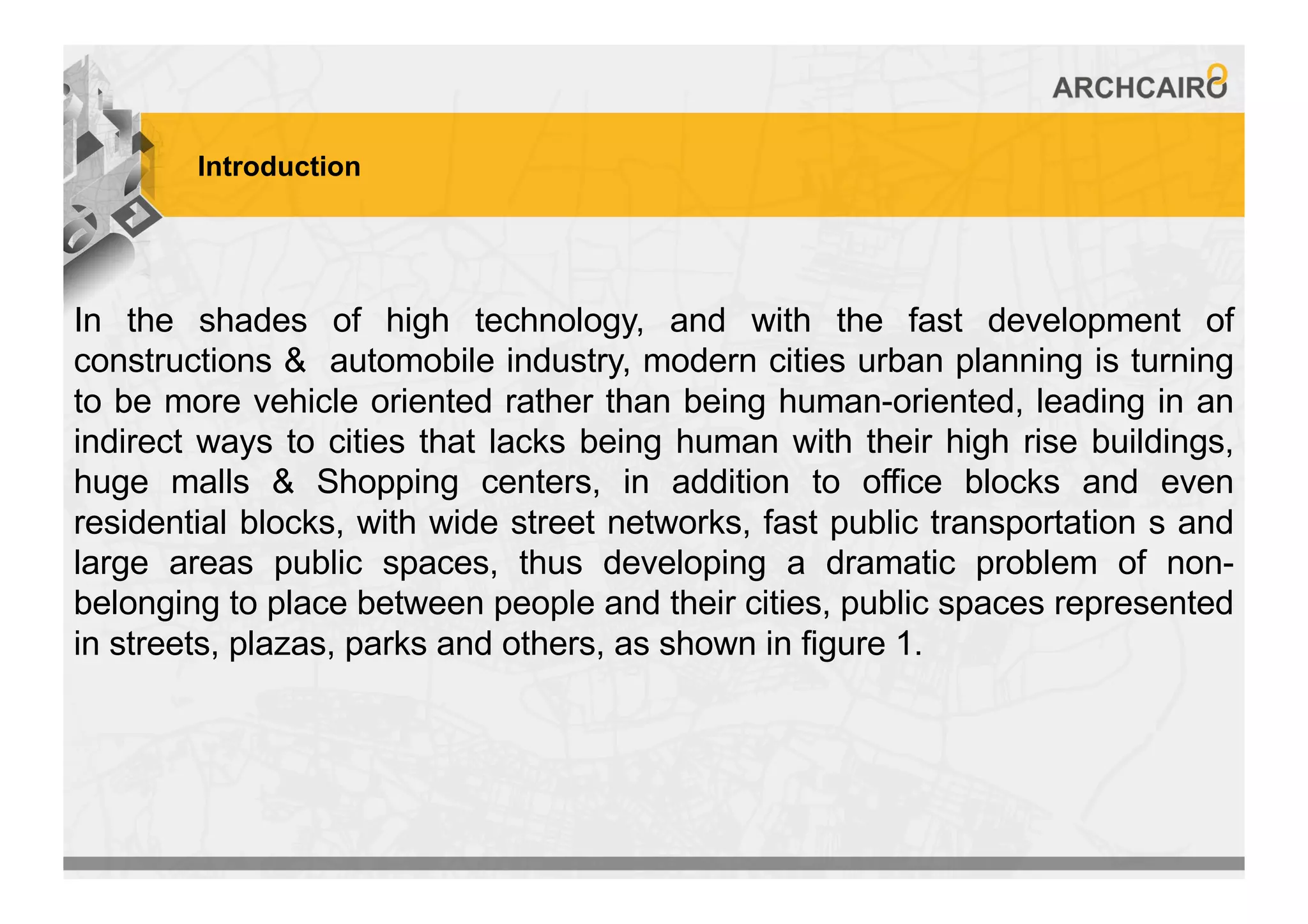 2019 arch eg 150 cairo - human scale- in public spaces-presentation | PPT