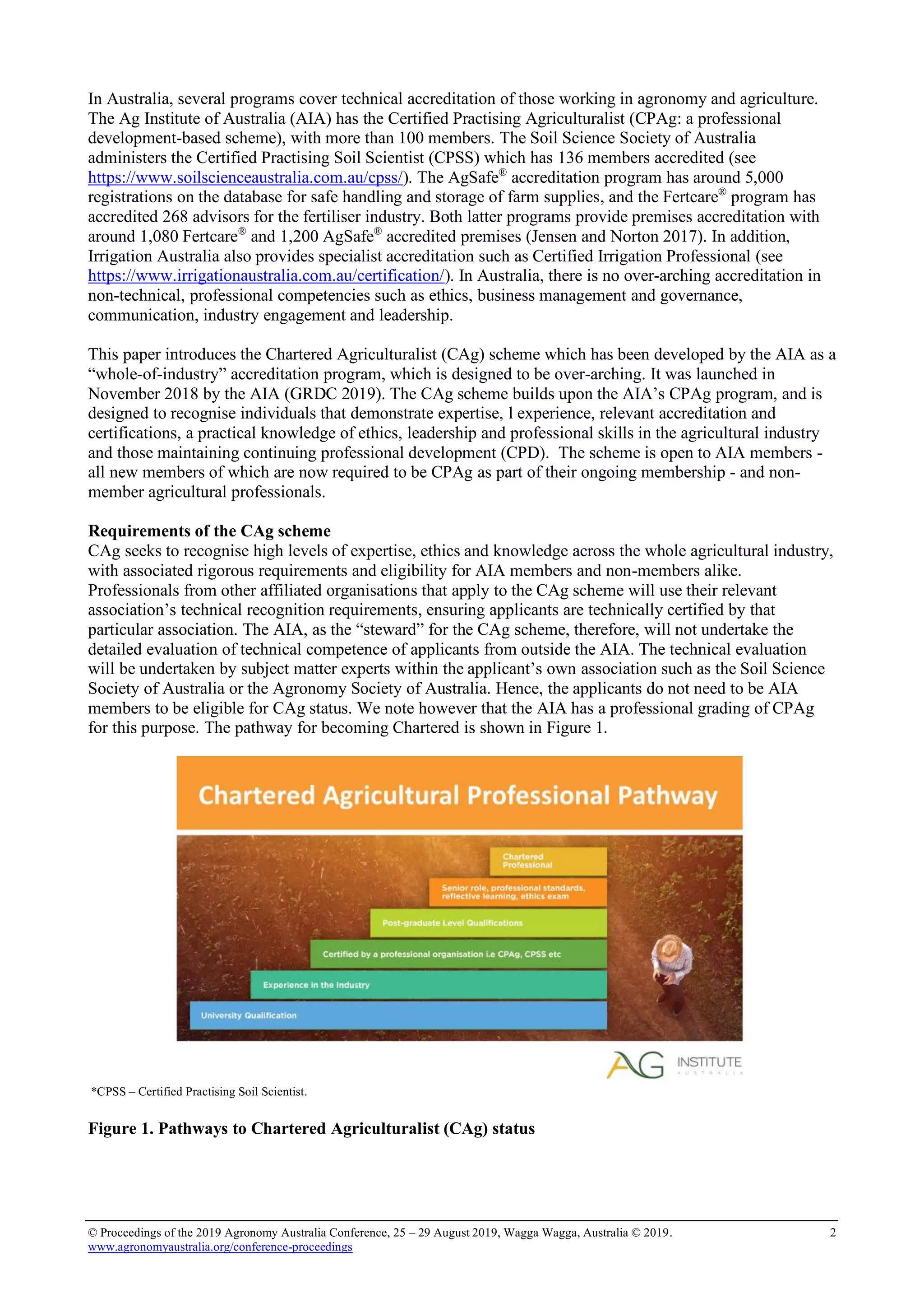 Chartered Agriculturalist (CAg) – A New Industry Accreditation Scheme ...