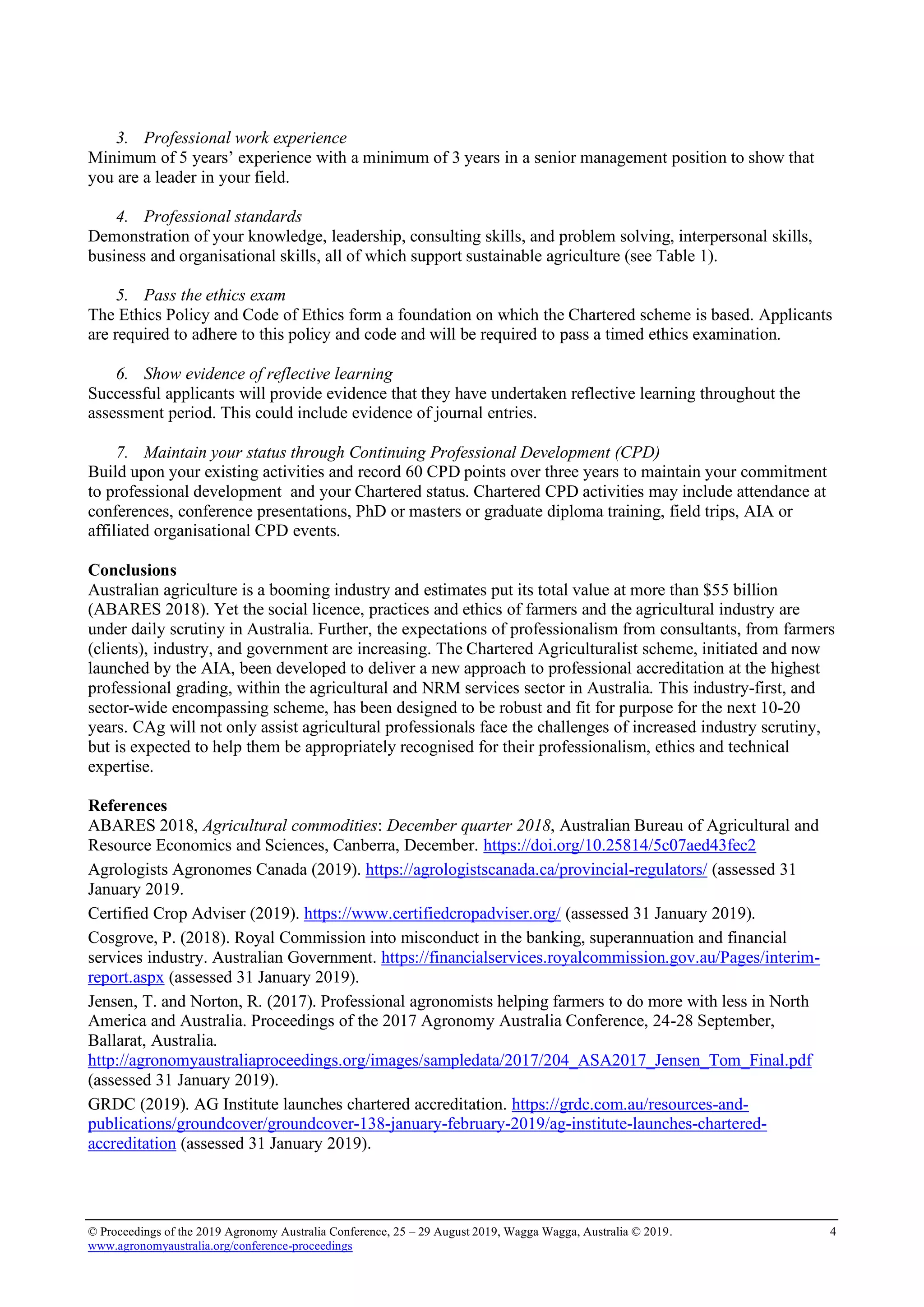 Chartered Agriculturalist (CAg) – A New Industry Accreditation Scheme ...