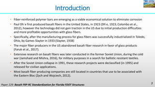 Basalt Force Rebar - Florida DOT 2020 Specs | PPTX