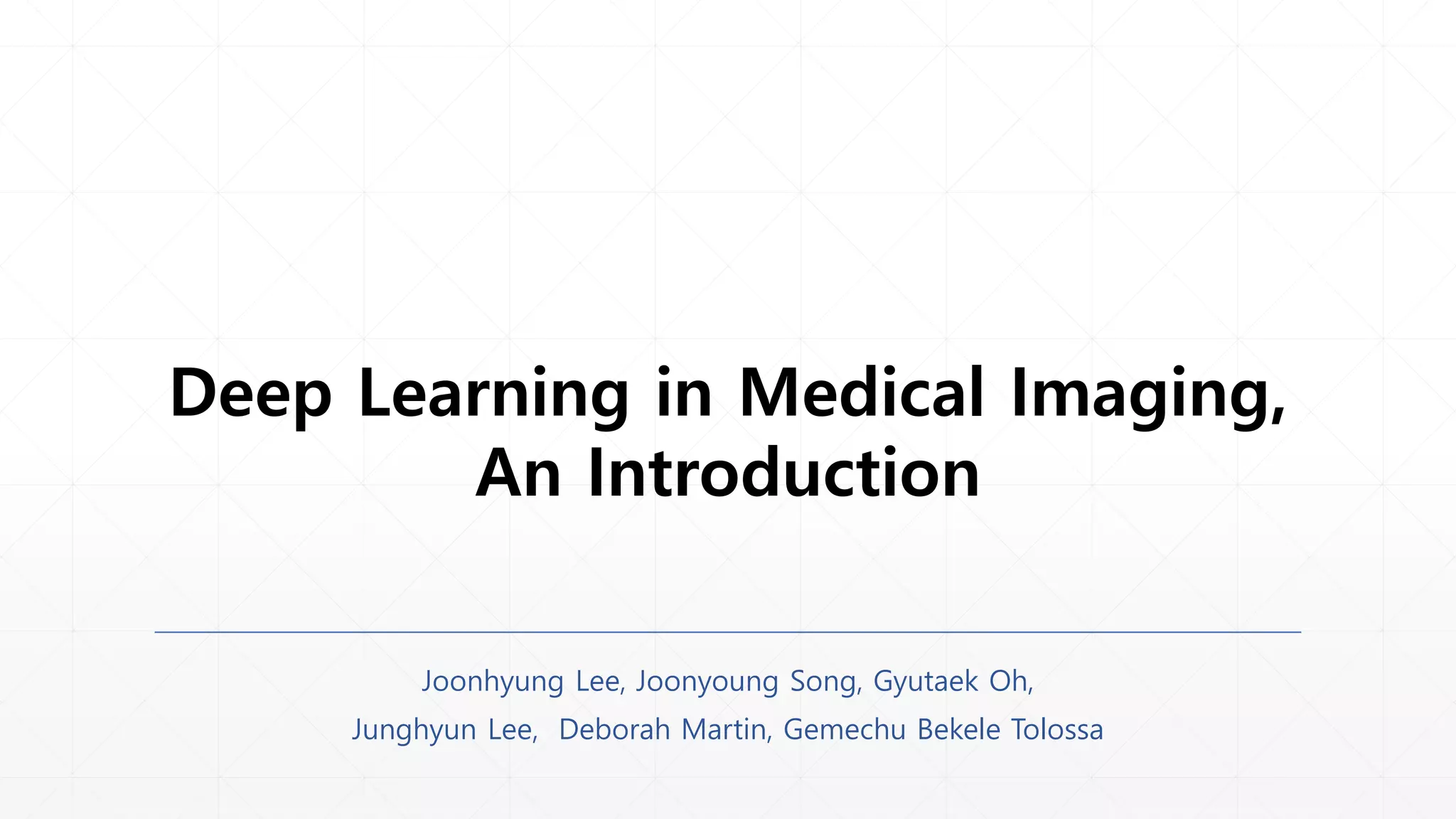 Deep Learning in Bio-Medical Imaging | PPTX