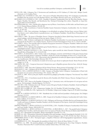 Lista de los escarabajos Passalidae (Coleoptera: Scarabaeoidea) del ...