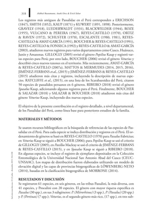 Lista de los escarabajos Passalidae (Coleoptera: Scarabaeoidea) del ...