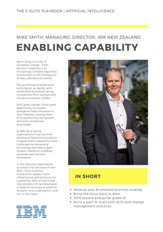 The C-Suite Playbook on Artificial Intelligence | PDF