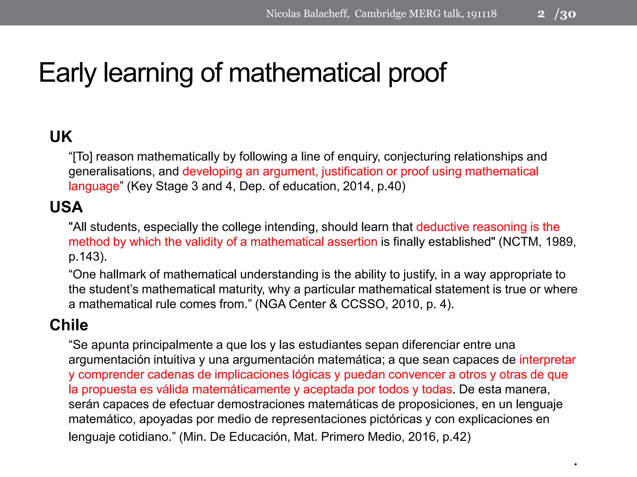 Mathematical Argumentation As A Precursor Of Mathematical Proof Ppt