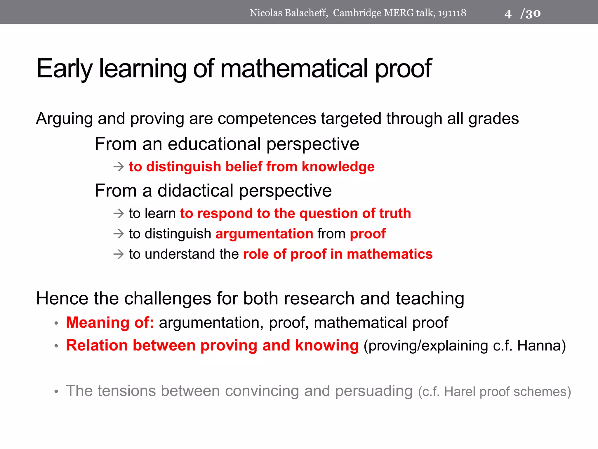 Mathematical argumentation as a precursor of mathematical proof | PPT