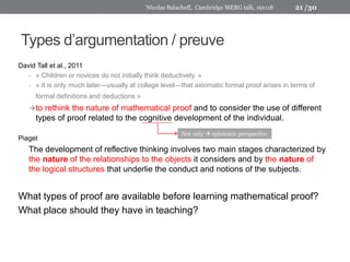 Mathematical argumentation as a precursor of mathematical proof | PPT