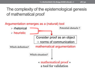 Mathematical argumentation as a precursor of mathematical proof | PPT