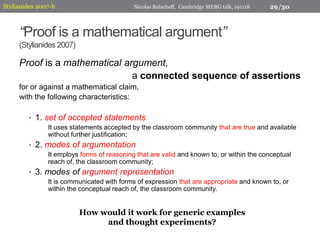 Mathematical argumentation as a precursor of mathematical proof | PPT