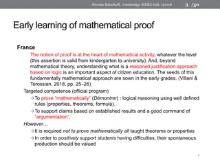 Mathematical argumentation as a precursor of mathematical proof | PPTX