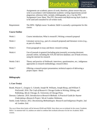 2019 Course Outline Research Skills | PDF