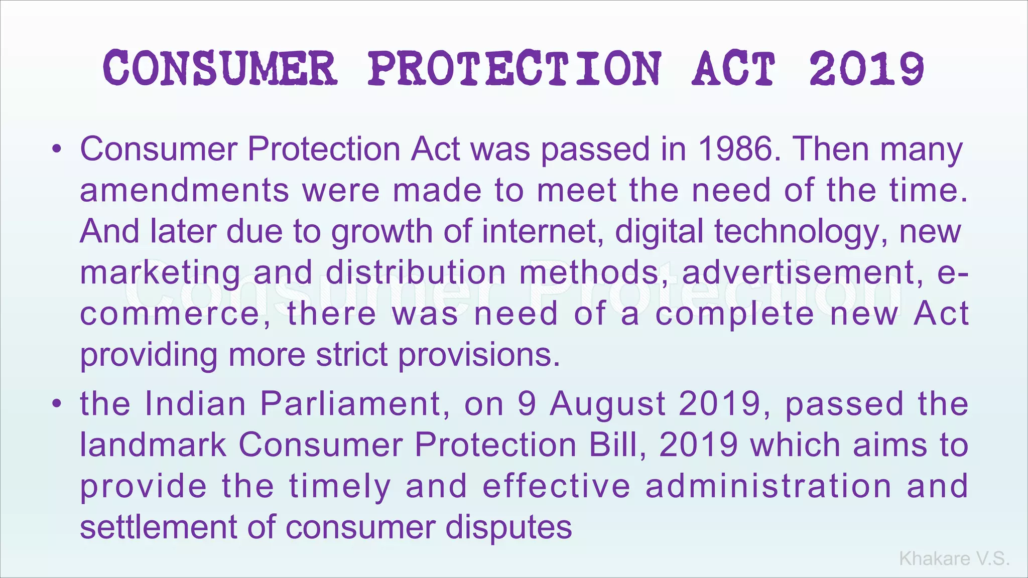 Consumer Protection Act 2019 | PDF
