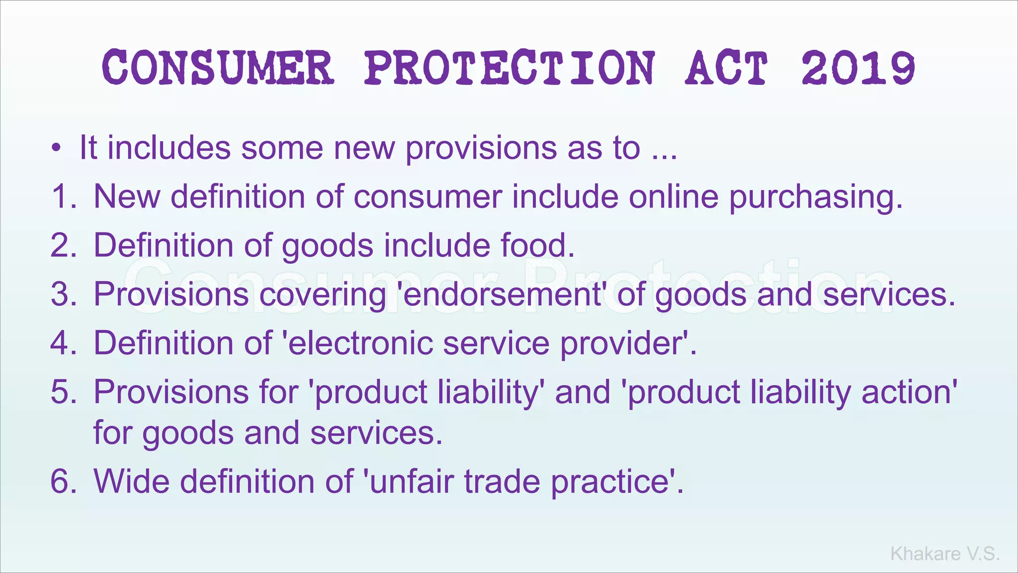 Consumer Protection Act 2019 | PDF