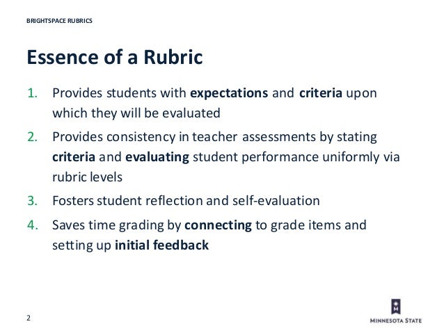 Brightspace Rubrics: Everything you Always Wanted to Know - April 2019