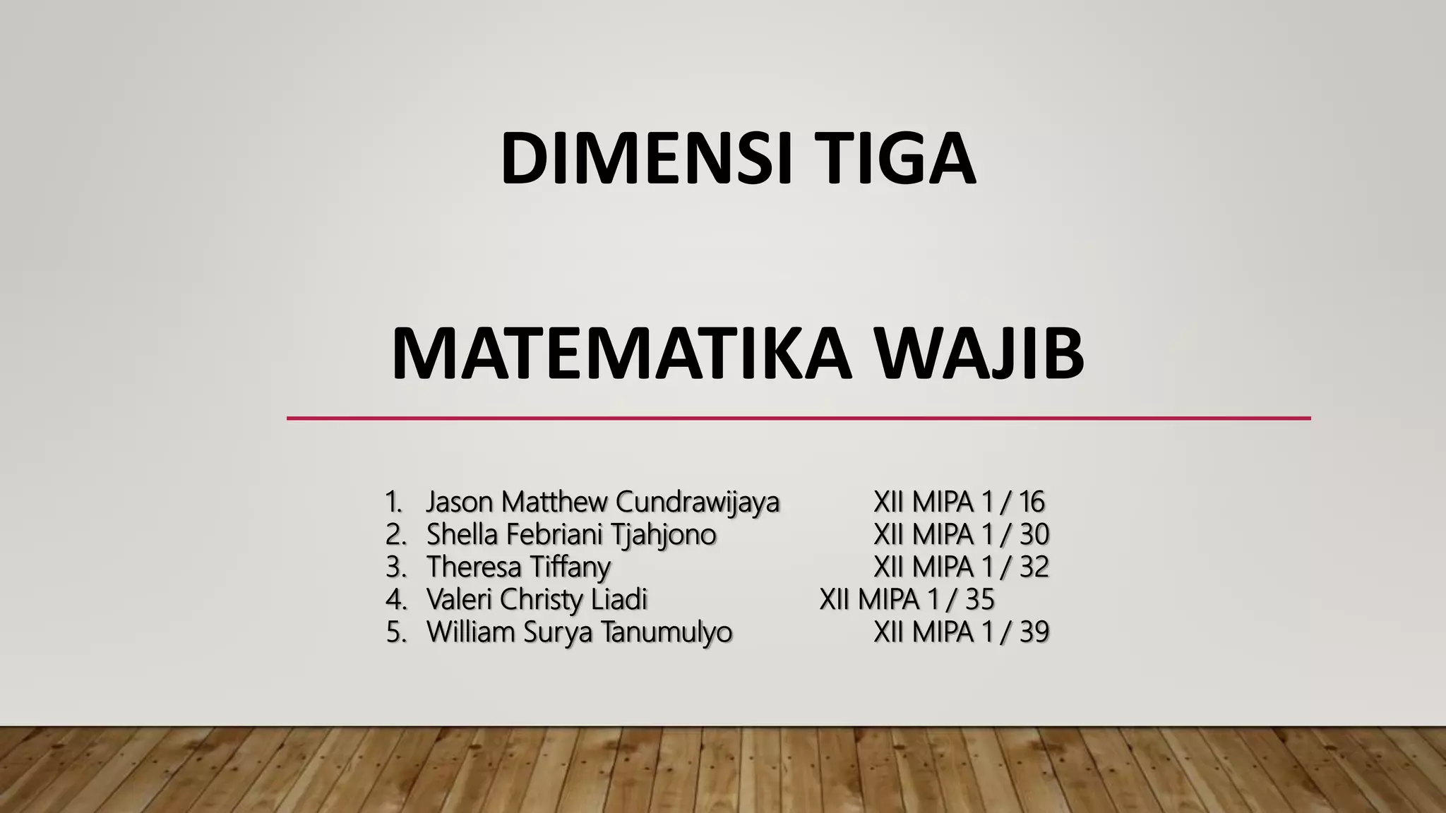 Contoh Soal Dimensi Tiga Matematika | PPTX